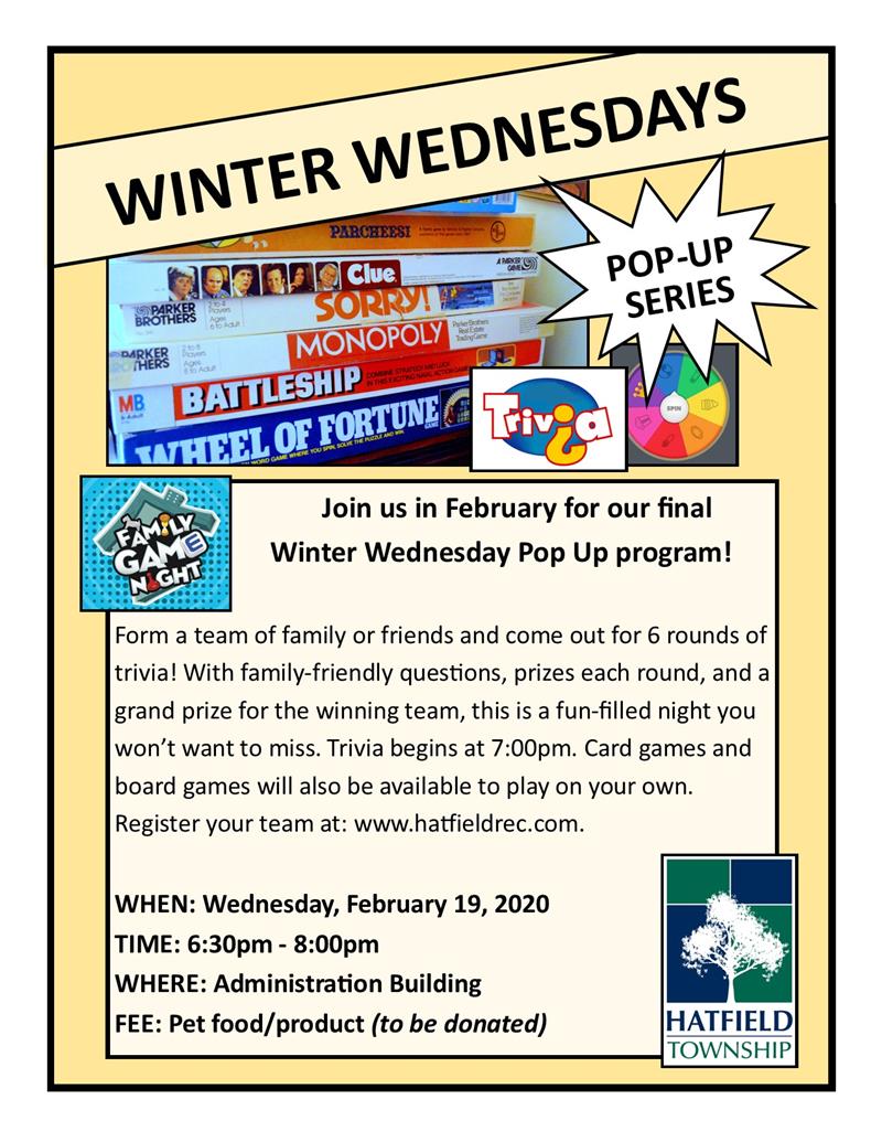 Hatfield Parks & Recreation: Winter Wednesdays